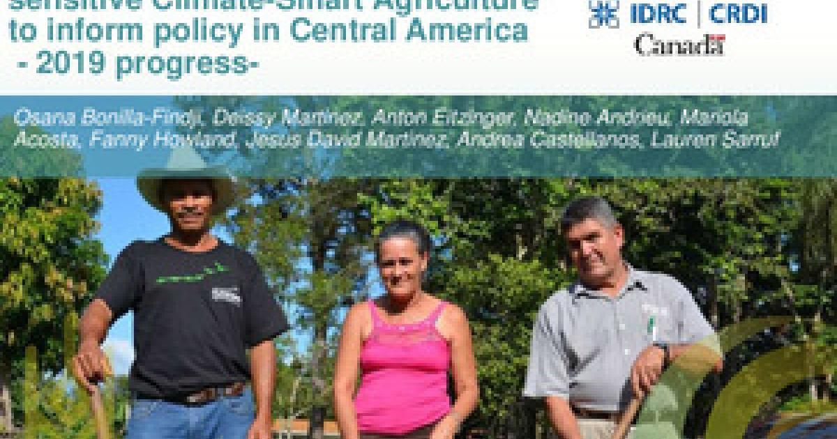 Generating evidence on gender-sensitive climate-smart agriculture to inform policy in Central ...